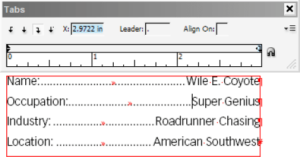 Working with Tabs in InDesign