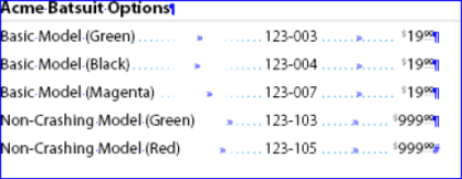 Working with Tabs in InDesign