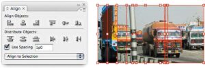 Aligning and Distributing Objects in InDesign