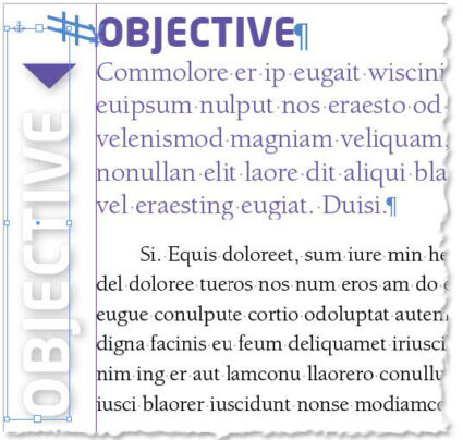 Making Side Heads in InDesign