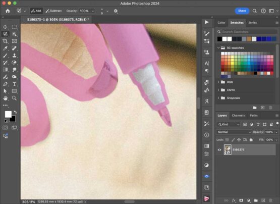Using the Selection Brush in Photoshop