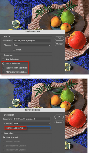 Saving Selections with Channels in Photoshop