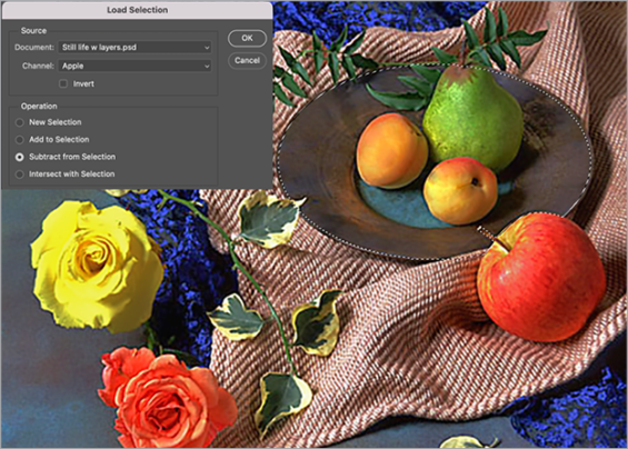 Saving Selections with Channels in Photoshop