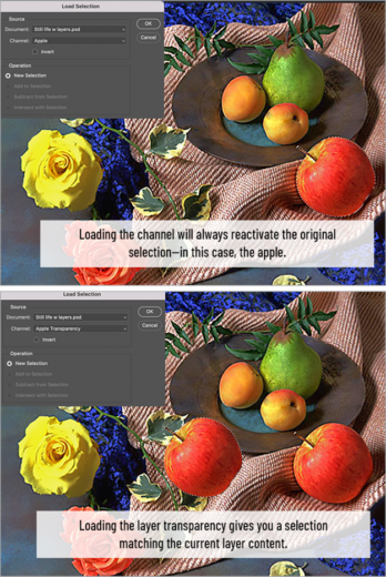 Saving Selections with Channels in Photoshop