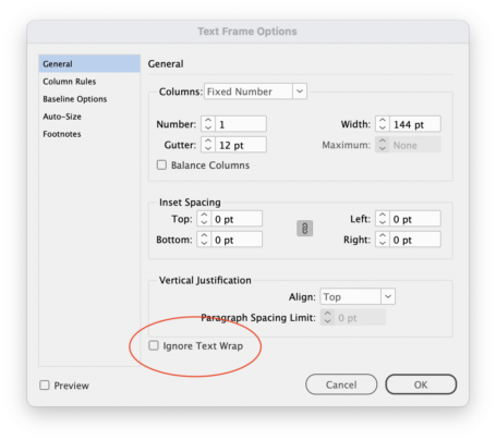 Recipes for Applying—and Ignoring—Text Wrap in InDesign
