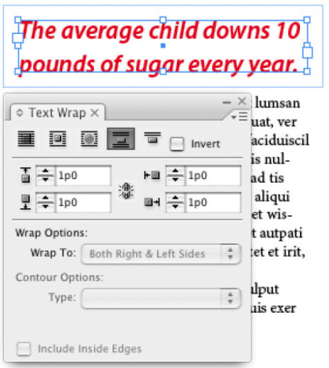 Using Text Wrap in InDesign