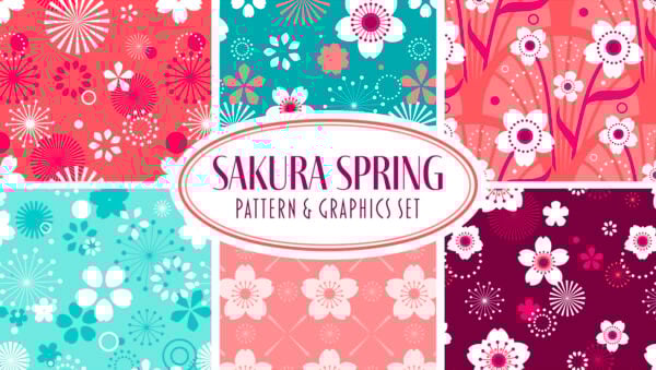 Illustrator Downloadable: Sakura Spring Pattern Set | CreativePro Network
