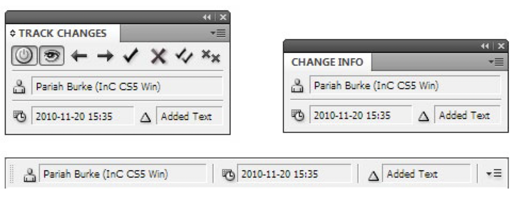 Track Changes in InDesign and InCopy