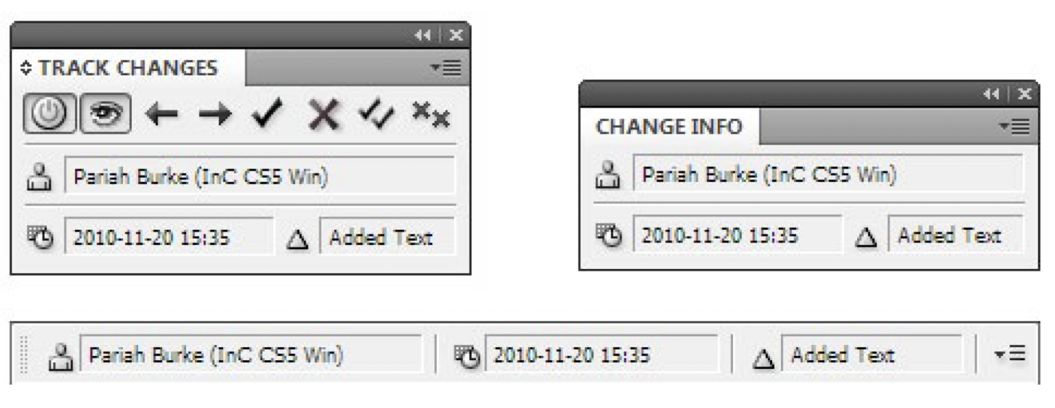 Track Changes in InDesign and InCopy