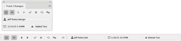 Track Changes in InDesign and InCopy