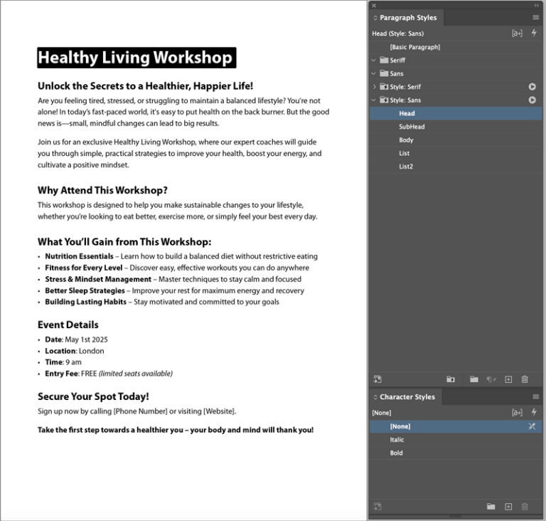 Format Text Automatically with Style Packs in InDesign | CreativePro Network