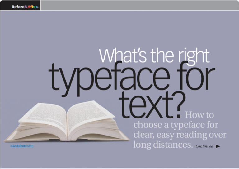 Before&After: What’s the Right Typeface for Text?