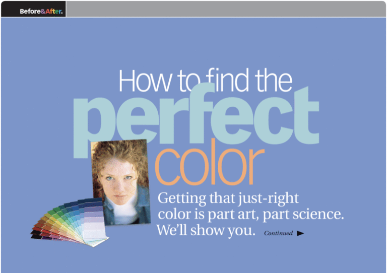 Before&After: How to Find the Perfect Color